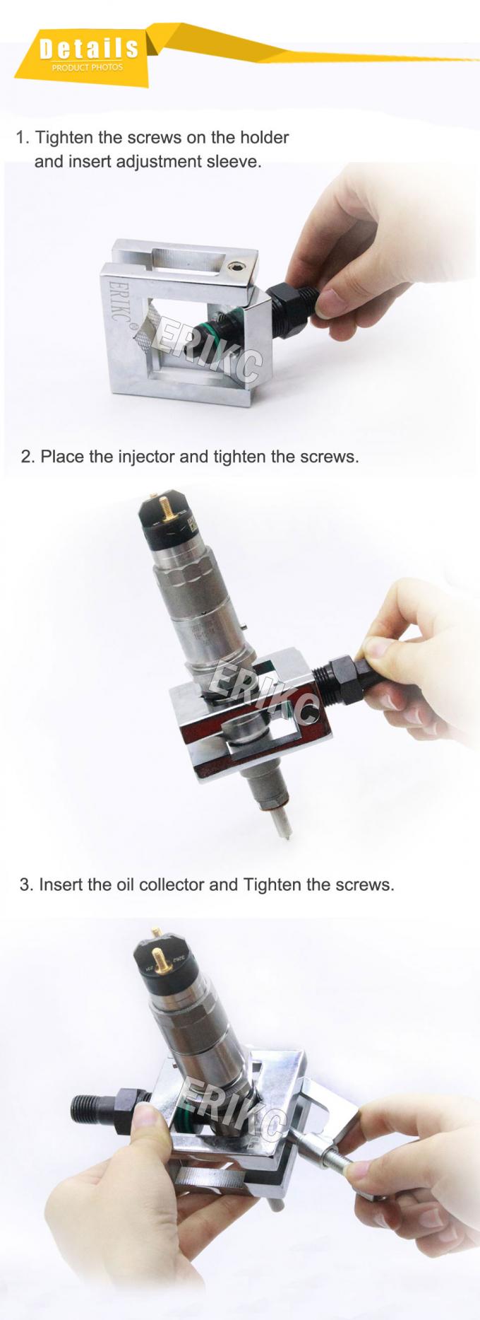 ERIKC auto common rail injector universal gripper car diesel fuel pump ...