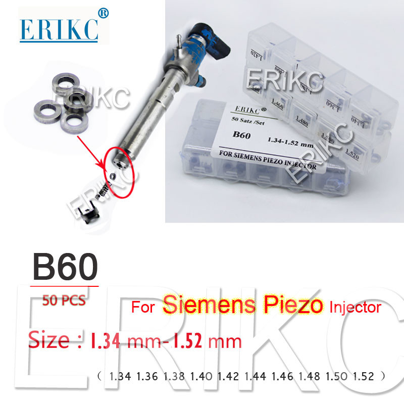 ERIKC siemens piezo common rail injector adjusting shims B60 size 1.34 ...