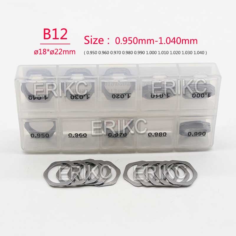 ERIKC Adjustment Shim of Fuel Injector B12 Calibration Shim Diesel Engine Adjustment Shims for Bosch